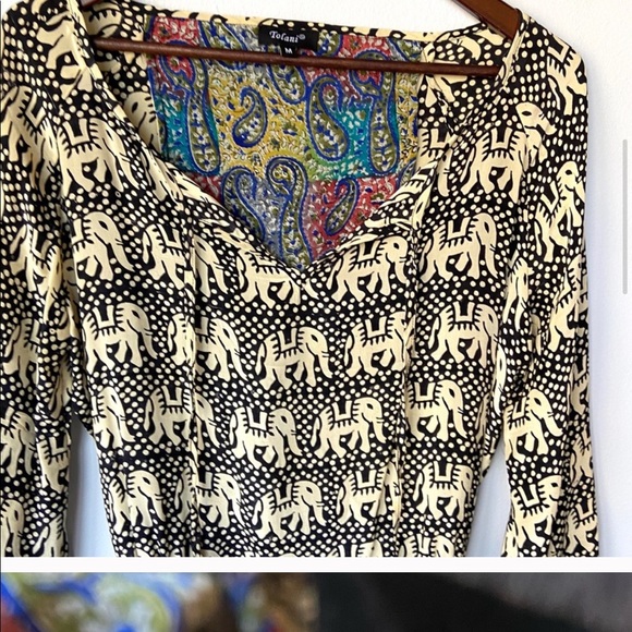 Tolani | Dresses | Tolani Boho Silk Elephant Paisley Tunic Dress | Poshmark
